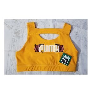 Puma | Tops | Puma Yellow Flower Crop Top Limited Edition | Poshmark